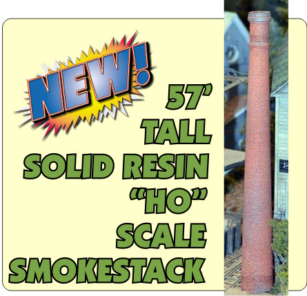 Bar Mills 0213 - 57" Tall Smokestack - HO Scale - Midwest Model Railroad