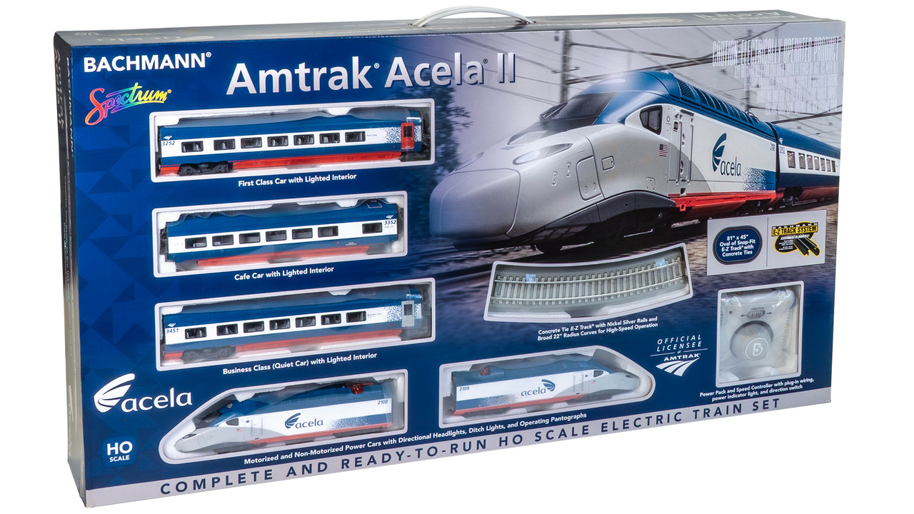 Bachmann 01206 - Amtrak® Acela® II Train Set - HO Scale - Midwest Model ...