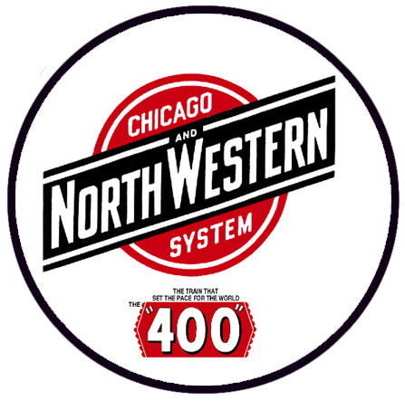 Rebel Rails 017 - C&NW 8" round logo - - Midwest Model Railroad