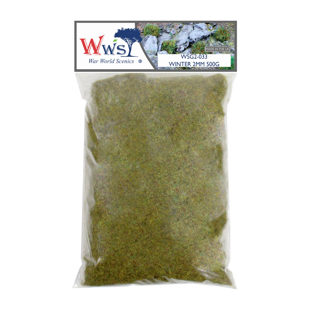 WWScenics WSG2-035 - 2mm Winter Static Grass - 500ml - Multi Scale ...