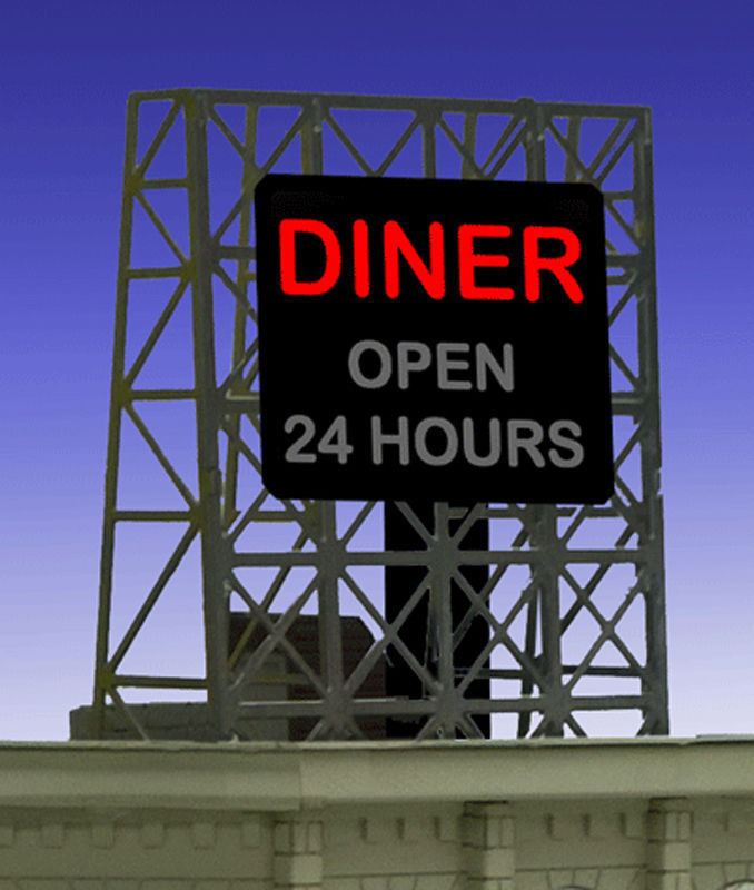 Miller Engineering 33-8965 - Animated Diner Billboard - N or Z Scale ...