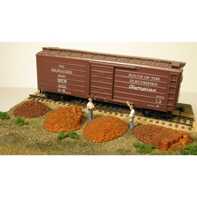 Monroe Models 493-2107 - Railroad Tie Plate Piles Painted Resin - HO ...