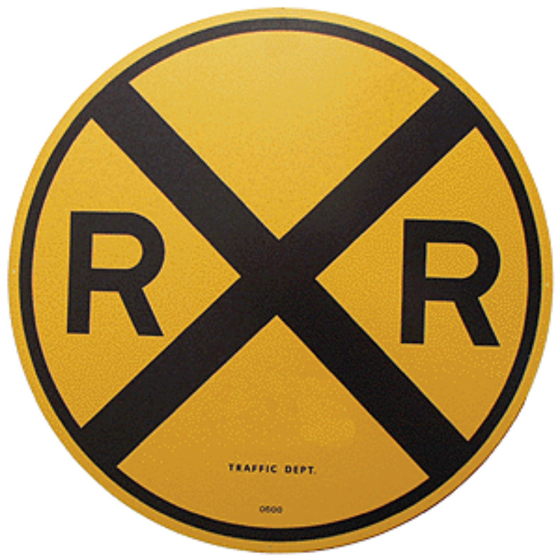 Microscale 10201 - 18" Heavy-Duty Aluminum Sign - Railroad Crossing ...
