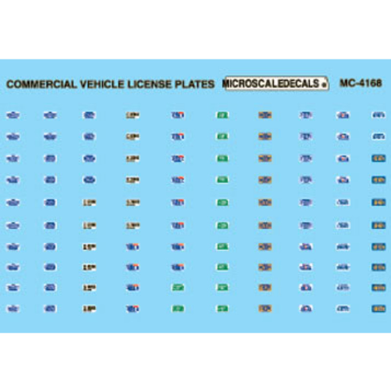 Microscale 60-4168 - Vehicle Decal Set Commercial Vehicle License ...