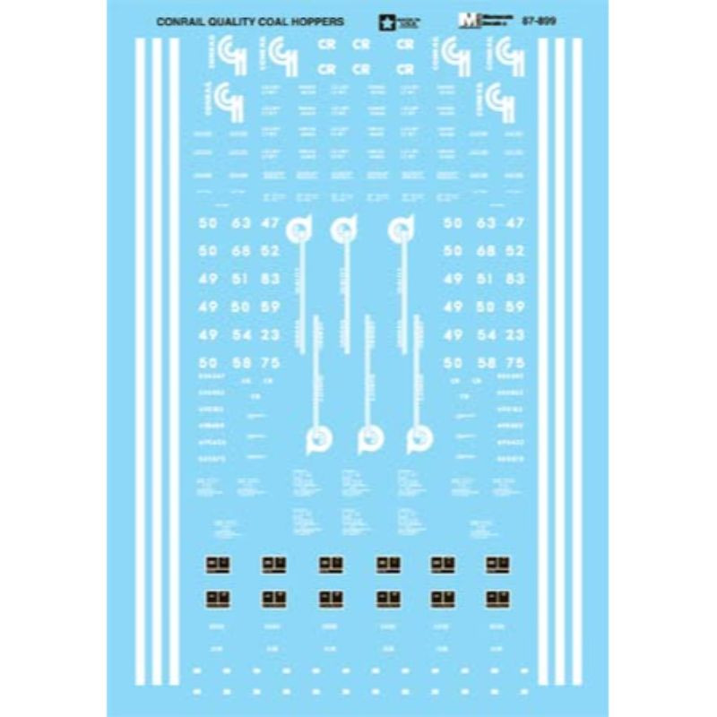 Microscale 87-899 - Water Slide Decals "Quality" Coal Hoppers Conrail ...