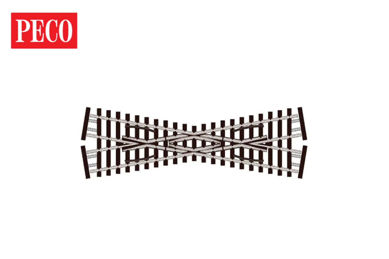 PECO SL-E393F - Code 55 Short Crossing (Electrofrog) - N Scale - Midwest Model Railroad