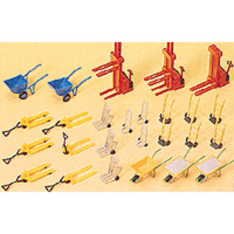 Preiser 17107 - Forklifts & Wheelbarrows - HO Scale - Midwest Model ...