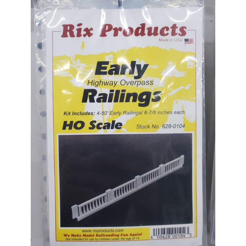 Rix Products 628-0104 - Early Highway Overpass Railings - HO Scale Kit ...
