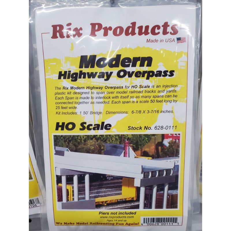 Rix Products 628-0111 - Modern Highway Overpass - HO Scale Kit ...