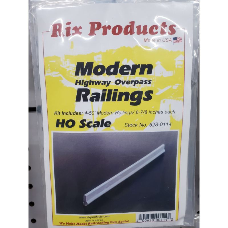 Rix Products 628-0114 - Modern Highway Overpass Railings - HO Scale Kit ...