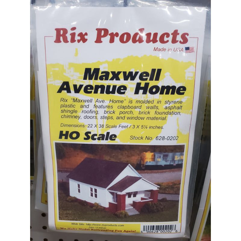 Rix Products 628-0202 - Maxwell House w/ Front Porch - HO Scale Kit ...