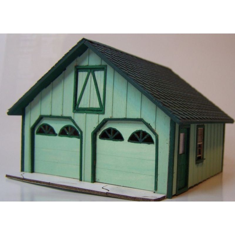 RslaserKits 2033 - Cape Garage - HO Scale Kit - Midwest Model Railroad