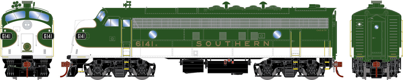 Athearn Genesis 19707 - EMD FP7 (DCC and Sound) Southern (SOU) 6141 ...