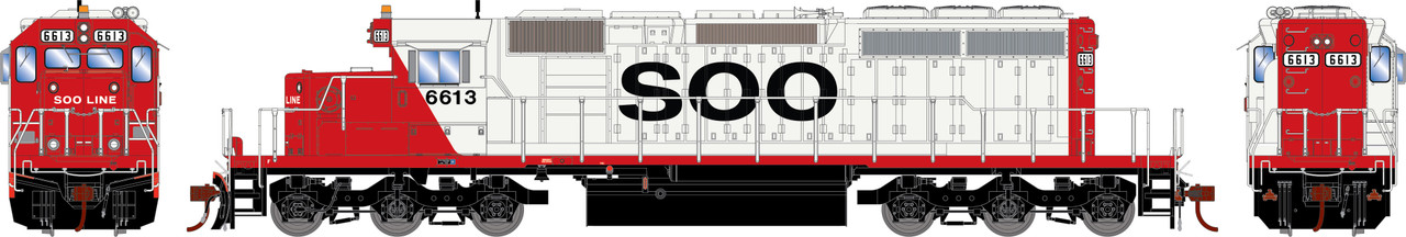 Athearn 1274 - EMD SD40-2 (DCC and Sound) Soo Line (SOO) 6613 - HO ...
