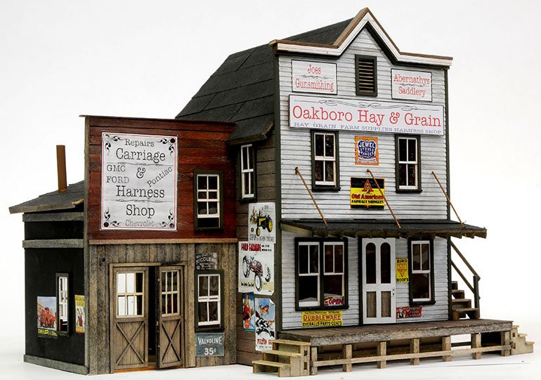 Banta Modelworks 2153 - Oakboro Hay & Grain - HO Scale Kit - Midwest ...