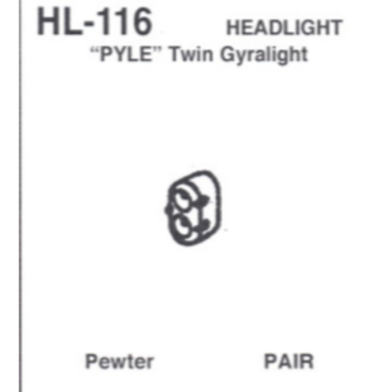 Details West 116 - Headlight Pyle Twin Gyralight pr - HO Scale ...
