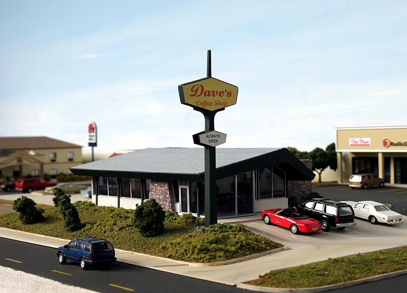 Summit Customcuts CS-001 - Dave's Coffee Shop Restaurant - HO Scale Kit ...