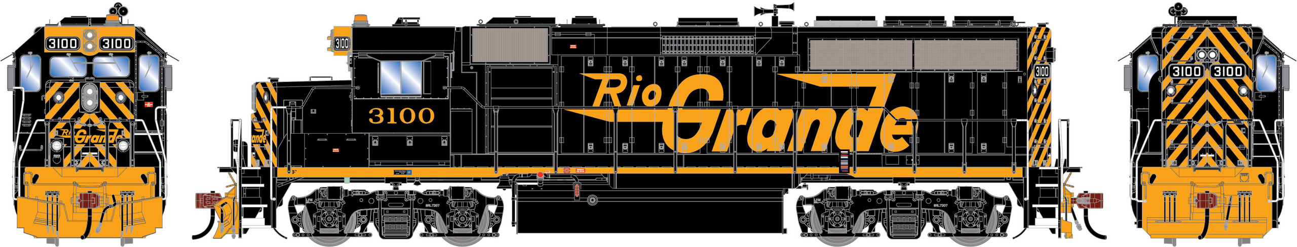 PRE-ORDER: Athearn Genesis 1731 - EMD GP40-2 (DC Silent) Denver & Rio ...