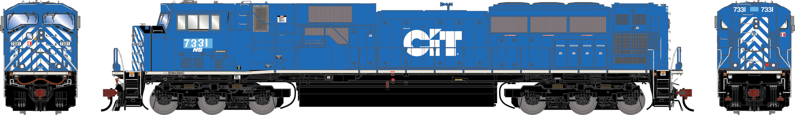 PRE-ORDER: Athearn Genesis 1939 - EMD SD90MAC (DCC and Sound) Norfolk ...