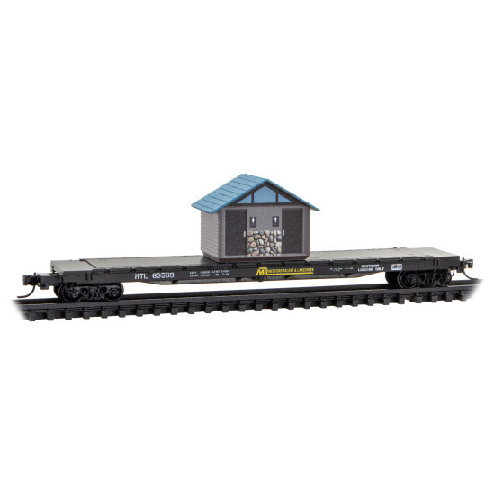 Micro-Trains Line 06400510 - 57' Converted FOFC Flatcar w/plane load Medford, Talent & Lakecreek ...