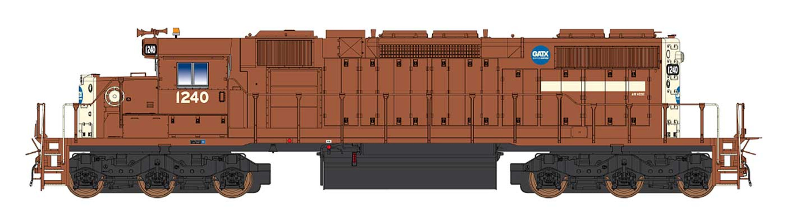 PRE-ORDER: InterMountain 493313(S)-02 - EMD SD38-2 (DCC and Sound) GATX Rail Locomotive Group ...