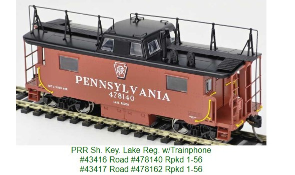 Bowser 43417 - PRR N-8 Caboose Pennsylvania (PRR) 478162 - HO Scale ...