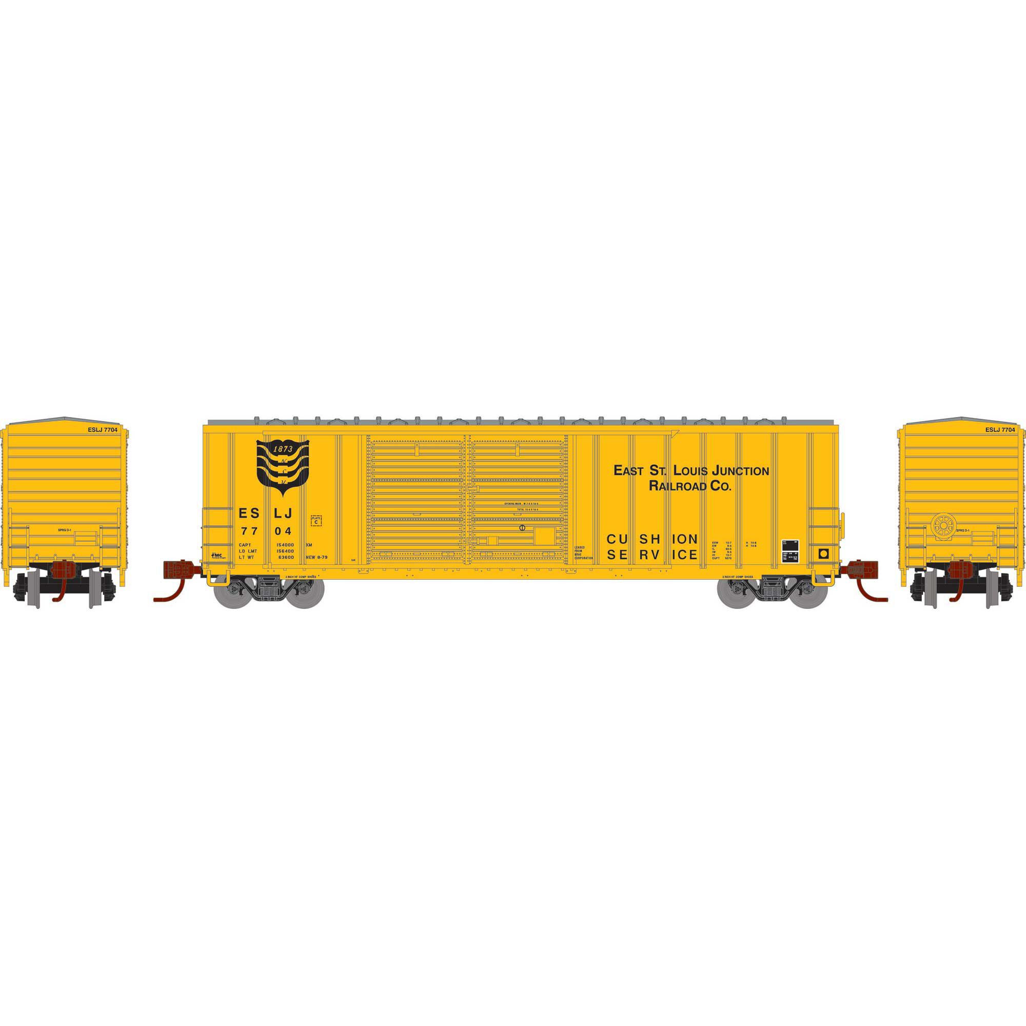 Athearn 1767 - 50' FMC Double Door Offset Box Car East St Louis (ESLJ ...