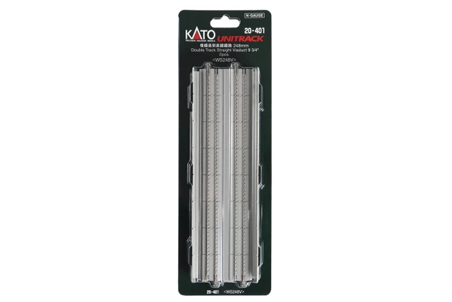 Kato 20-871 - V12 Double Track Viaduct Set - Concrete Ties - N Scale ...