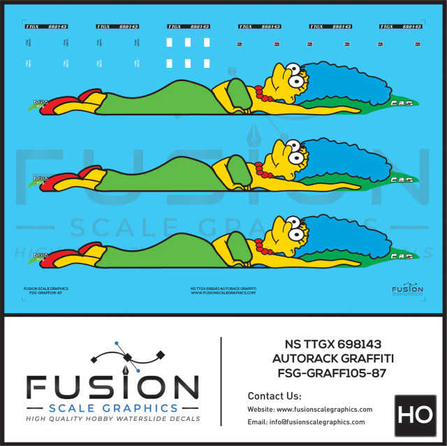 Fusion Scale Graphics GRAFF105-87 - Marge TTGX NS 698143 Autorack ...