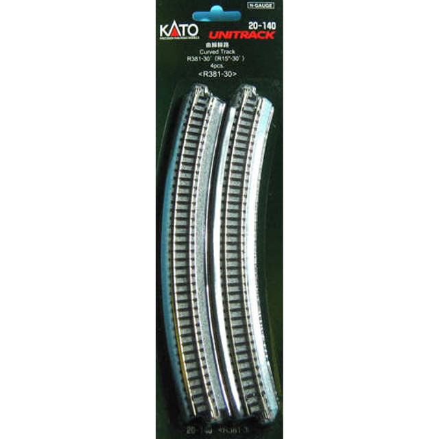 Kato 20-110 - 282mm (11") Radius 45º Curve Track [4 pcs] - N Scale ...
