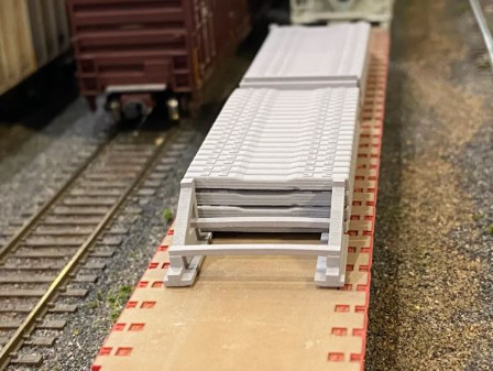 MACRail 8847 - Concrete Tie Railcar Fixture W/ (8) Concrete Tie Sets ...