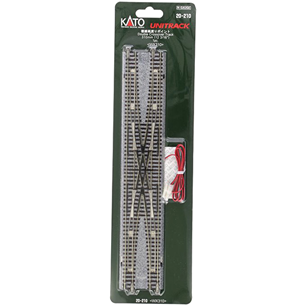 Kato 20-210 - 310mm (12 3/16") Double Crossover Turnout - N Scale ...