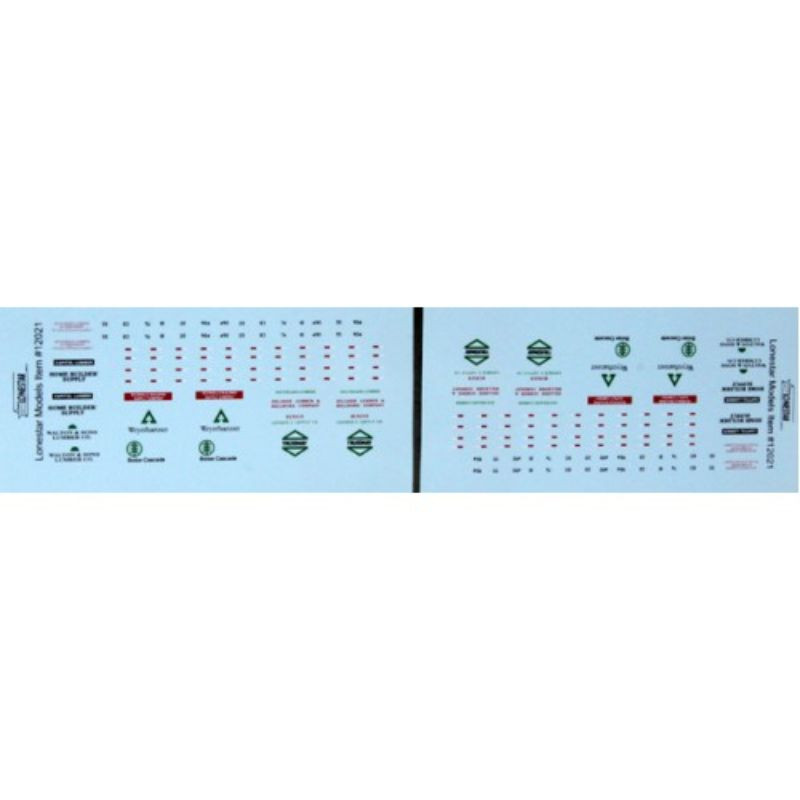 Lonestar Models 12021 - Decal Set - Lumber Company Decals Accesory Pack ...