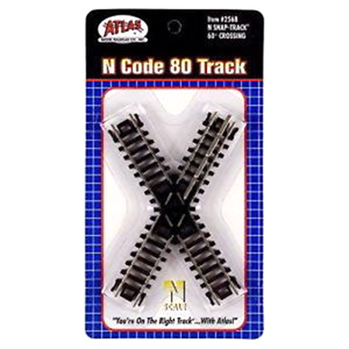 Atlas 2568 - Code 80 60 Degree Crossing - N Scale - Midwest Model Railroad