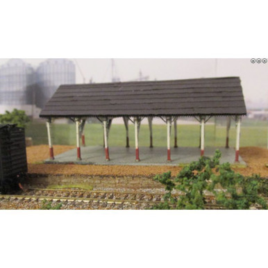 RslaserKits 3082 - 6 Bay open Storage shed - N Scale Kit - Midwest ...