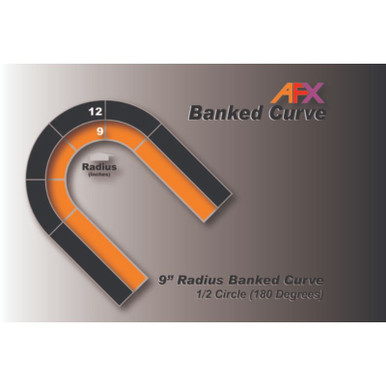 AFX Racing 70622 - Banked Curve, 9" Radius - HO Scale - Midwest Model ...