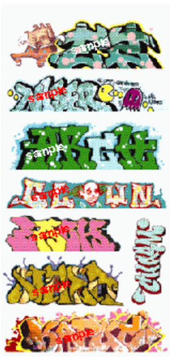 Blair Line 1248 - Mega Set Modern "Tagger" Graffiti Decals - #5 pkg(8 ...