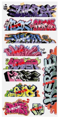 Blair Line 1257 - Mega Set Modern "Tagger" Graffiti Decals - #8 pkg(10 ...