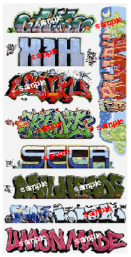 Blair Line 1260 - Mega Set Modern "Tagger" Graffiti Decals - #11 pkg(9 ...