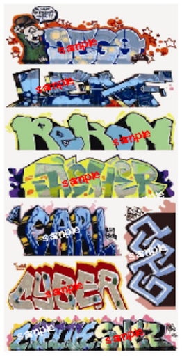 Blair Line 1261 - Mega Set Modern "Tagger" Graffiti Decals - #12 pkg(8 ...