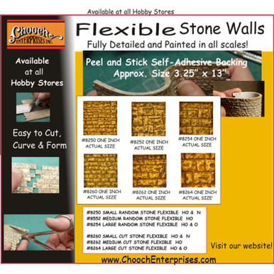Chooch Enterprises 8264 - Flexible Large Cut Stone Wall - HO / O Scale ...