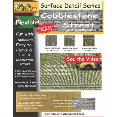 Chooch Enterprises 8658 - Flexible Cobblestone Street (Large) - HO / O ...