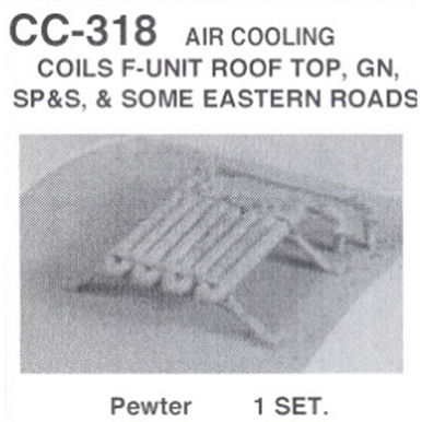 Details West CC-318 - Air Cooling Coils F-Unit Roof Top - HO Scale ...