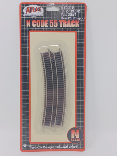 Atlas 2012 - Code 55 11-1/4" Radius Curve 6 pcs - N Scale - Midwest ...