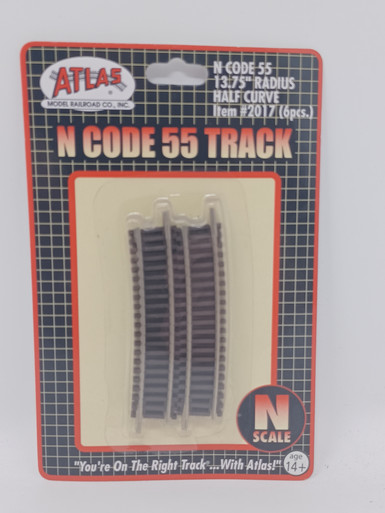 Atlas 2017 - Code 55 13-3/4" Radius Half Curve 6 pcs - N Scale ...