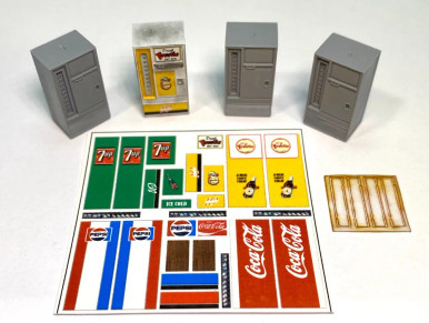 Showcase Miniatures 2373 - Soda Pop Vending Machines - HO Scale Kit ...