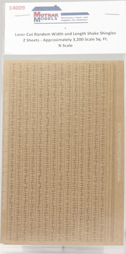 Motrak Models 14009 - Laser-Cut Shake Shingles - Random Width & Length ...