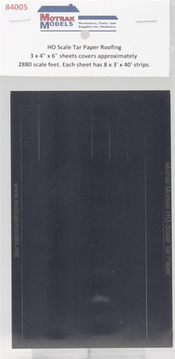 Motrak Models 84005 - Laser-Cut Tar Paper - HO Scale - Midwest Model ...