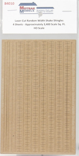 Motrak Models 84010 - Laser-Cut Shake Shingles - Random Width - HO ...