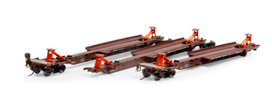 Athearn 41099 - 57' Trinity Spine Car Articulated 3 Unit Set BNSF ...
